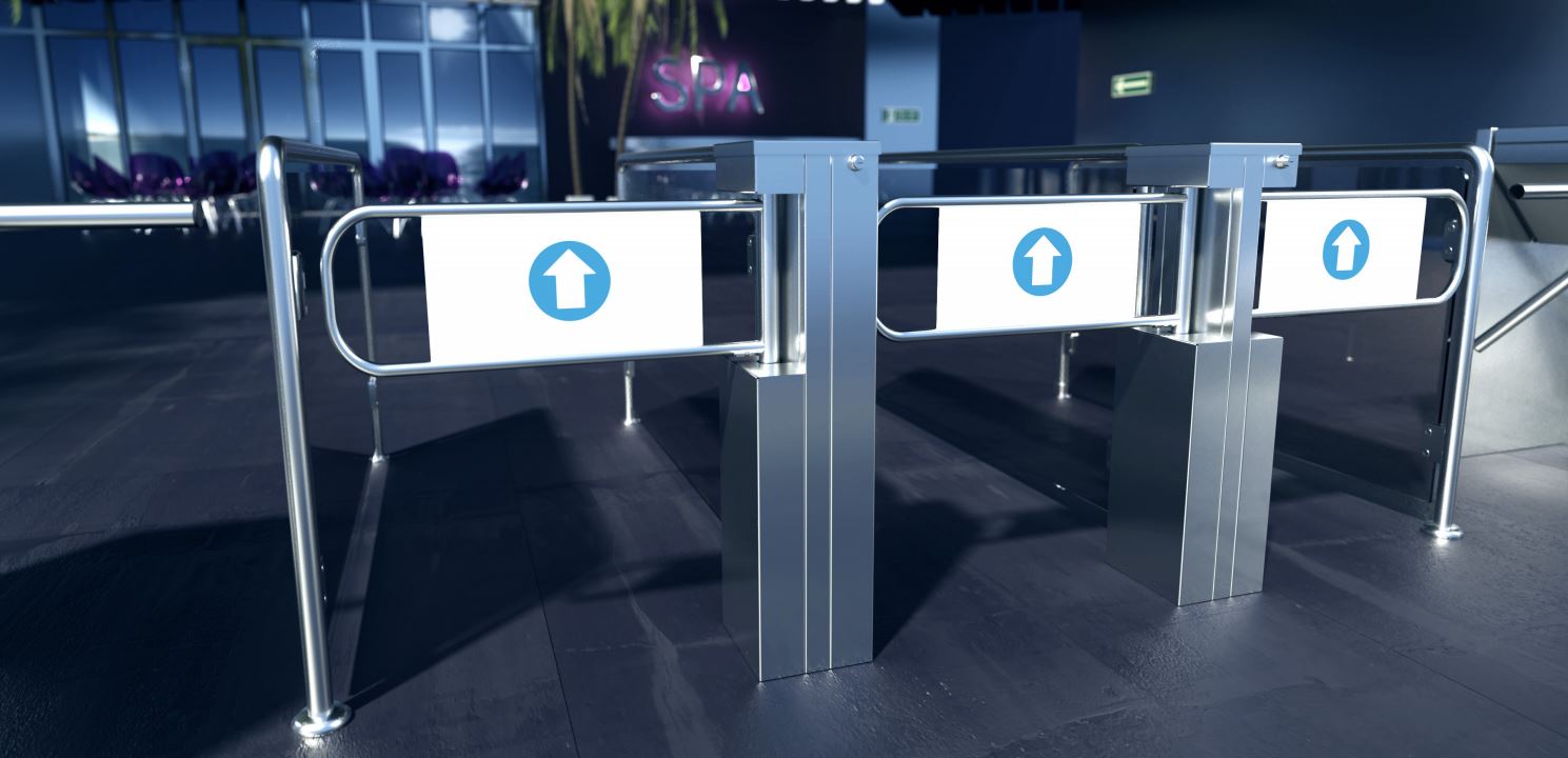 Full Height Security Turnstile Swing Gate HR1 | Turnstiles.us